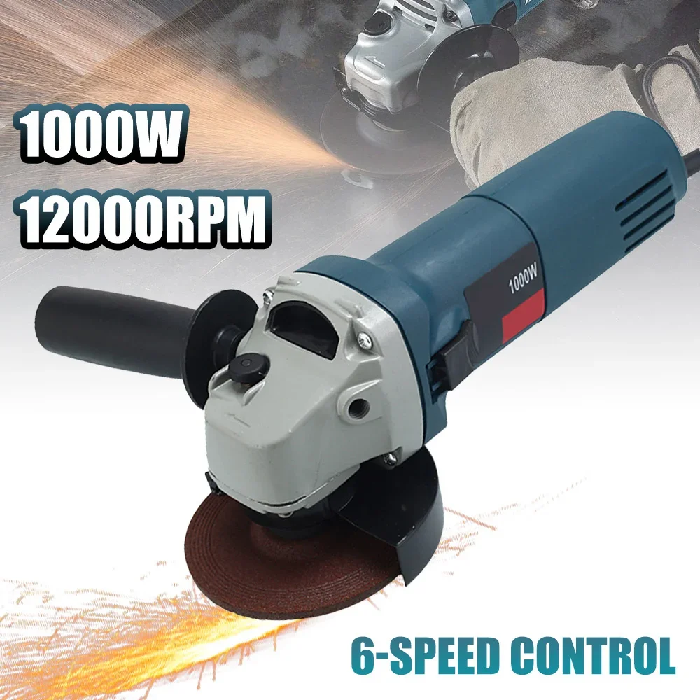 100-125mm-Electric-Angle-Grinder-220V-Corded-Grinding-Machine-6-Speeds ...