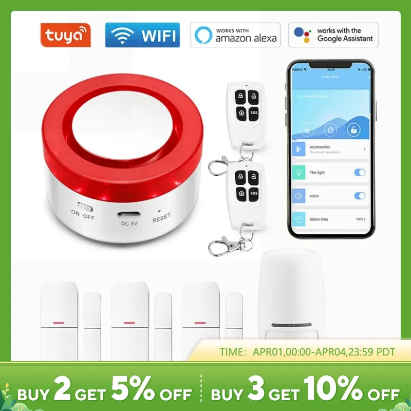 Tuya-Smart-WIFI-Wireless-Security-Alarm-System-Alarm-Kit-Home-Burglar-Motion-Door-Sensor ...