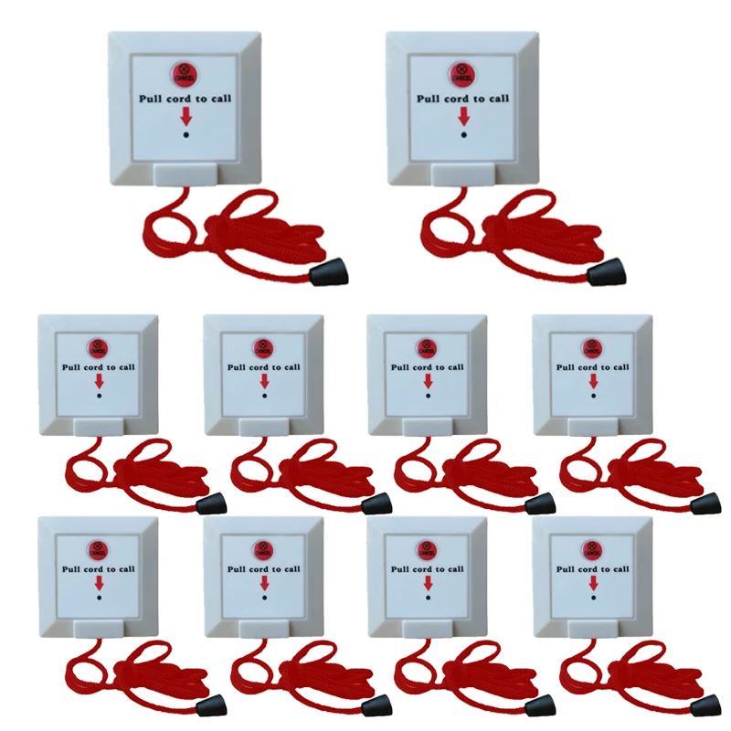 10PCS-Nurse-Patient-Pull-Cord-SOS-Call-Button-Bell-System-For-Wireless ...