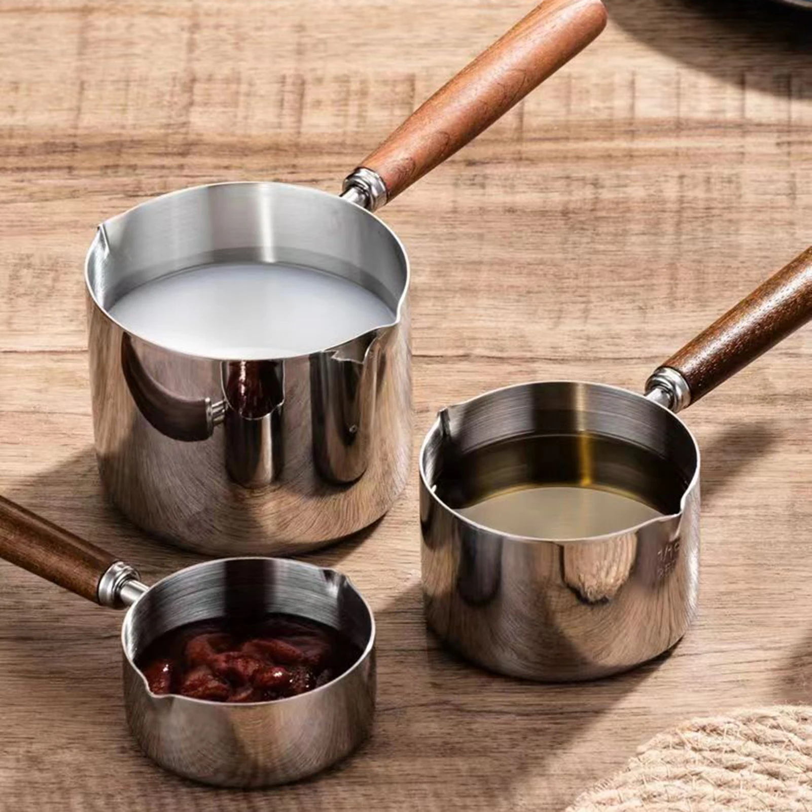 Stainless-Steel-Oil-Pot-with-Wooden-Handle-Multifunctional-Burning-Oil ...