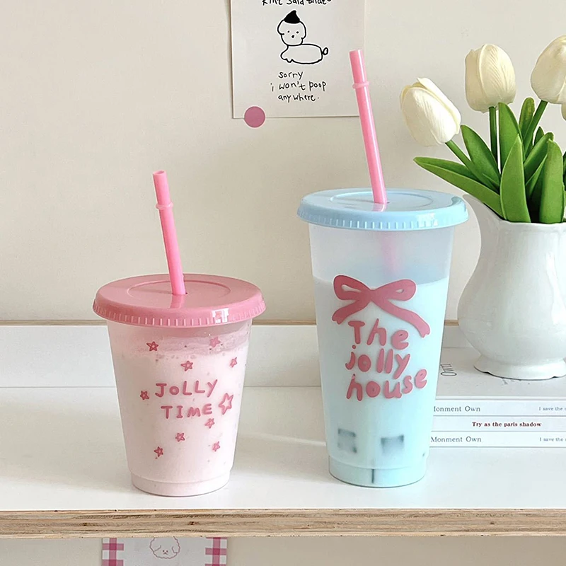 1PC Ins Portable Reusable Drinking Bottle Kawaii Water Bottle For ...