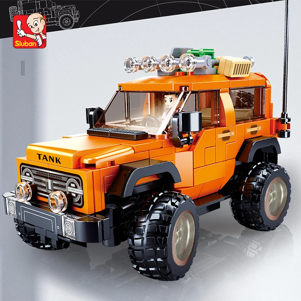 302pcs-Sluban-SUV-Car-Model-Building-Block-Toys-Sport-Utility-Vehicle ...