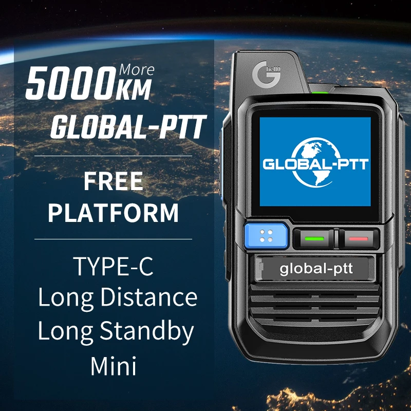 2PCS Global-ptt Walkie Talkie G0 POC Mini Commutator Radio Long Range ...