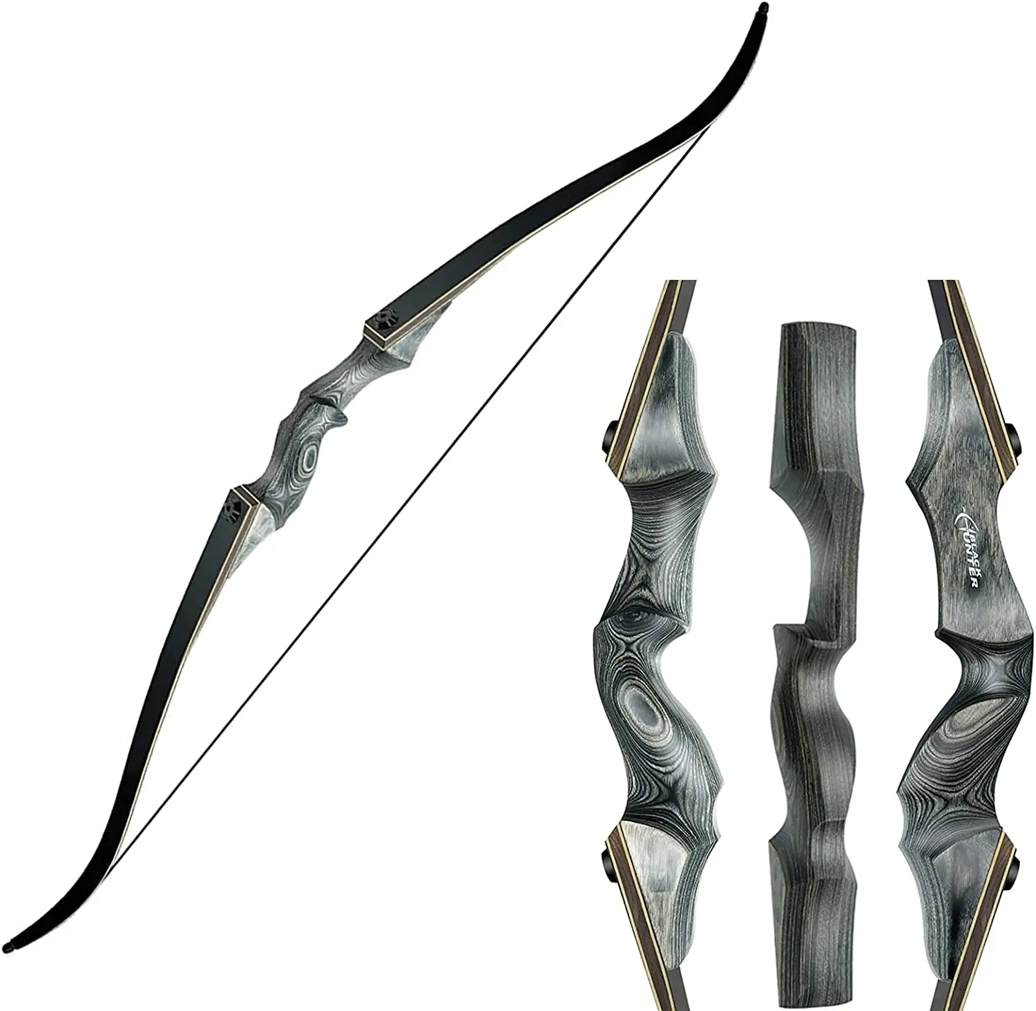 Black-Hunter-Takedown-arco-recurvo-com-Bamboo-N-cleo-Limbs-Tiro-com ...