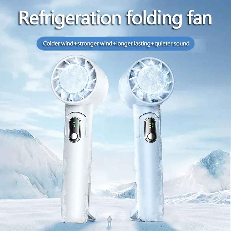 Xiaomi 4000mAh Refrigeration Ice Packs Mini Handheld Fan Foldable ...