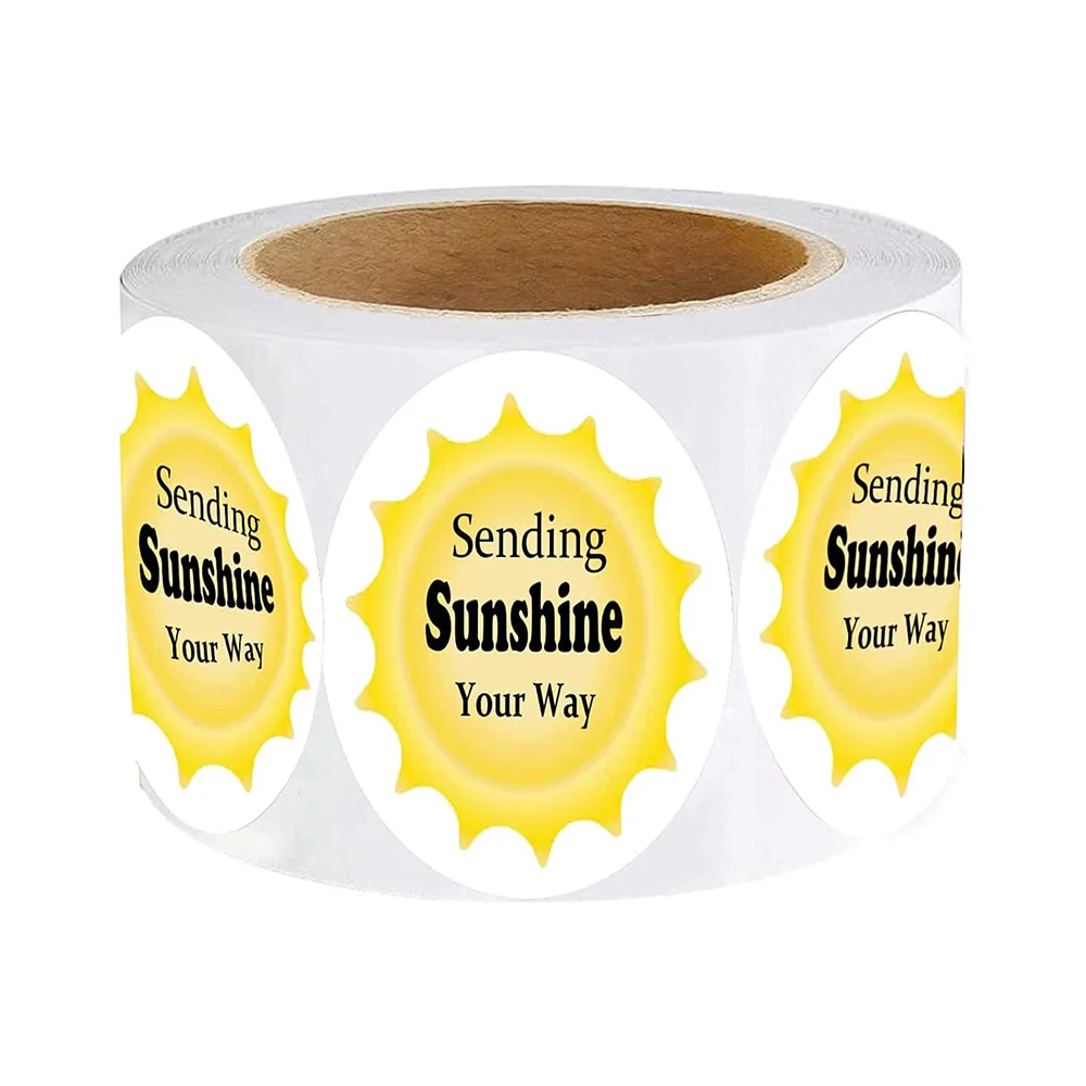 500-Pcs-Sending-Sunshine-Your-Way-Stickers-1-5-InchSunshine-Themed ...