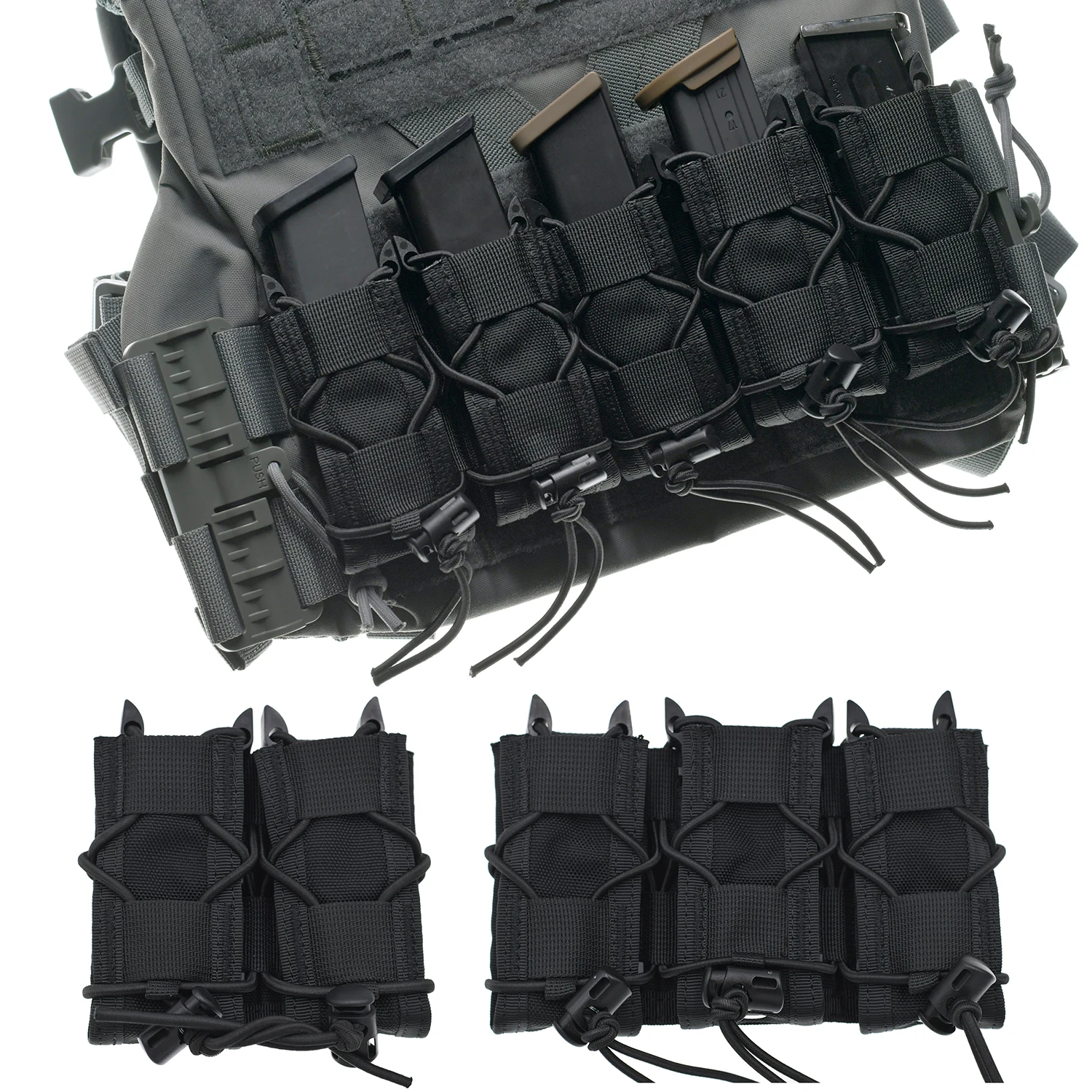 TACGEAR-Double-Triple-Molle-Mag-Pouch-Pistol-Magazine-Carrier-cartridge ...