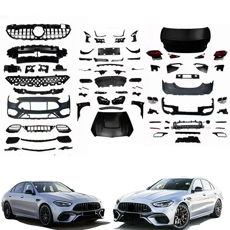 New Widebody kit for W205 C63 Upgrade W206 C63s Bumpers Grill Diffuser ...