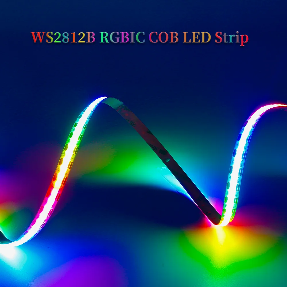 WS2812-COB-LED-Strip-Light-WS2812B-RGBIC-Full-Color-Addressable-Tape-60 ...
