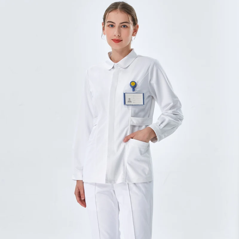 Women-s-Nurse-Uniforms-White-Medical-Scrub-Set-Hospital-Workwear ...