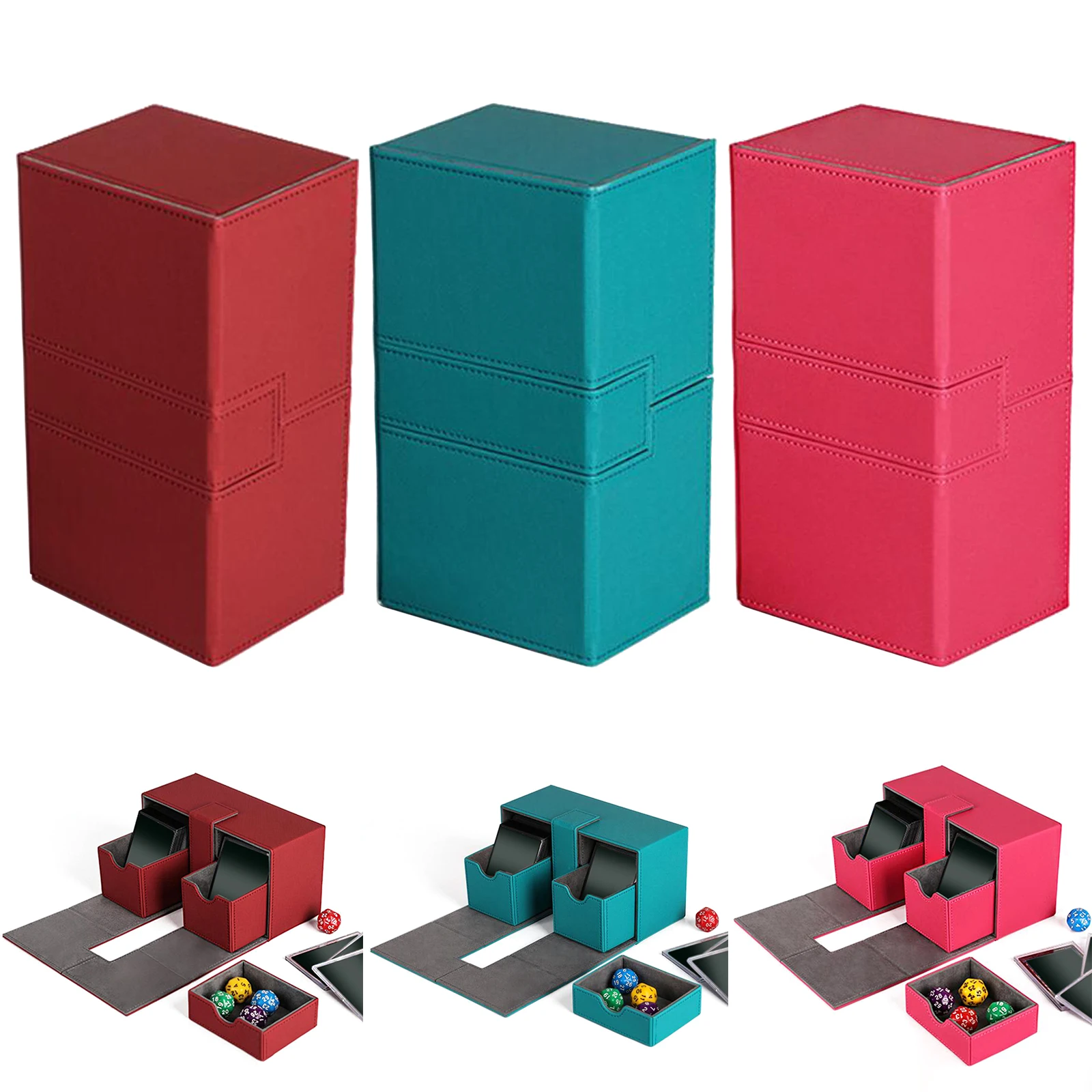 Trading-Card-Deck-Box-Holder-Large-Dice-Dividers-Card-Deck-Case-MTG ...