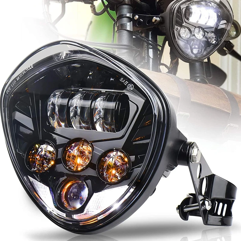 For V Rod VRSCF VRSC VRSCR 2002-2017 60W Vrod LED Front Headlight HI ...