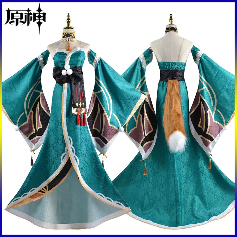 Miss Sheena Game Genshin Impact Gorou Uniform Party Dress Wig Cosplay ...
