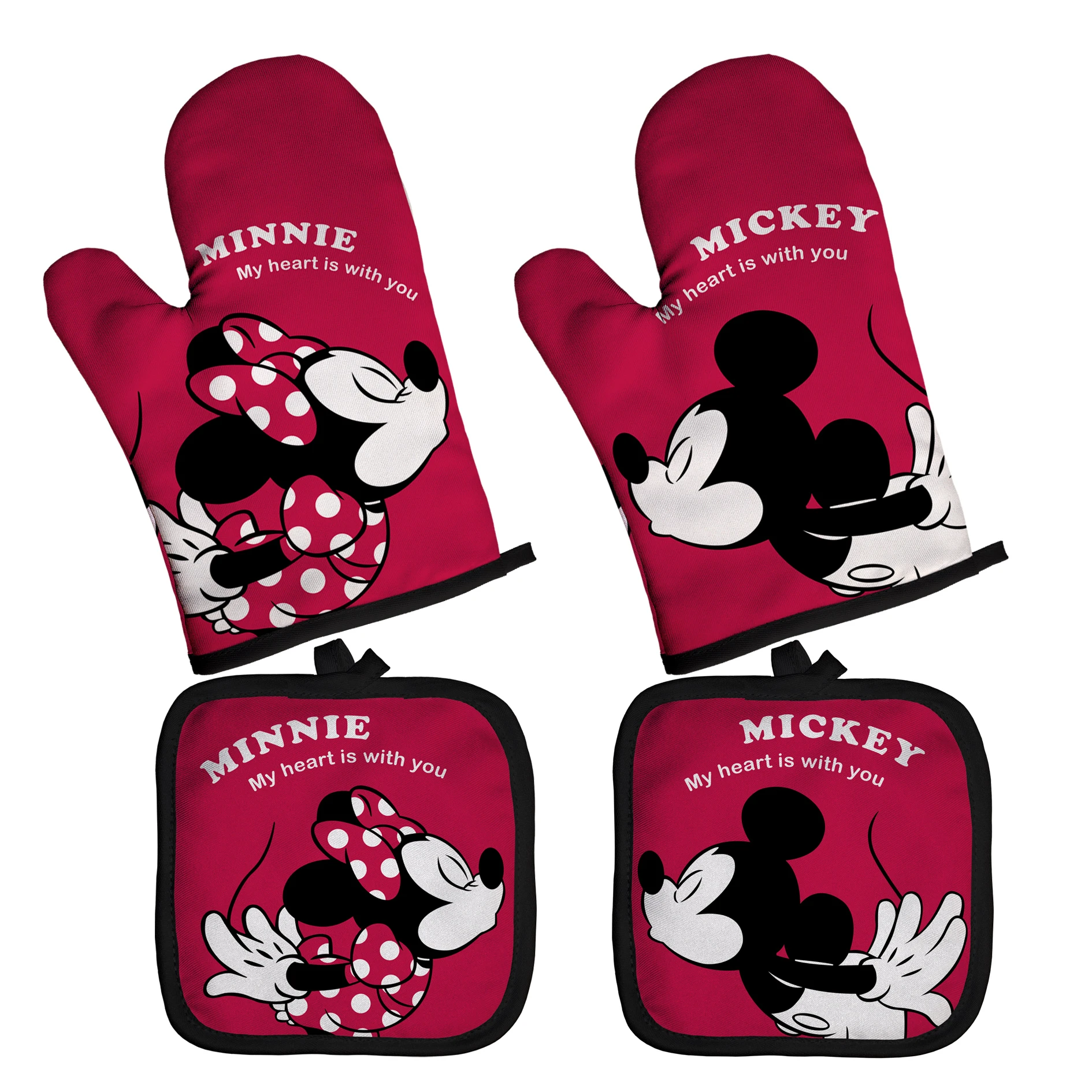 Mickey Mouse Potholders Oven Mitts Microwave Baking Gloves Cute ...