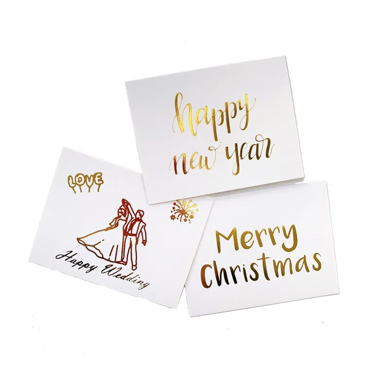 10Pcs-Simple-Gold-Letter-Card-Party-Foldable-Greeting-Card-Thank-You ...