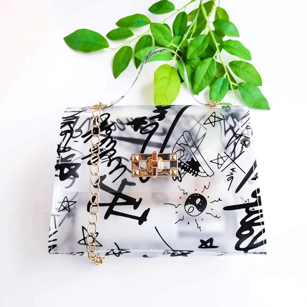 TPU Women Shoulder Bag Summer Transparent Plastic Crossbody Bags For ...