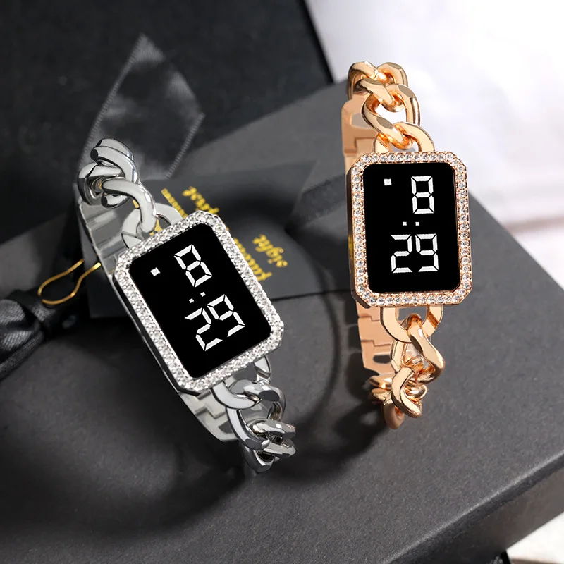 Electronic Wristwatch | Digital Watches | Chain Strap | Bracelet ...