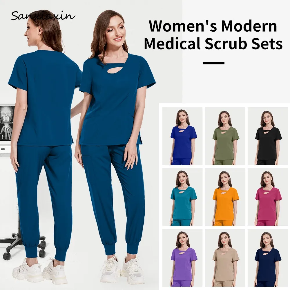 Nurse Uniform Operating Room Scrubs Tops Pants Suits Dental Clinic ...