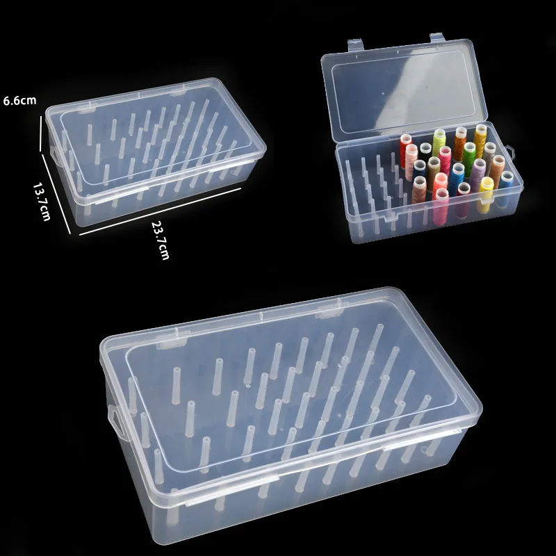 42 Axis Sewing Threads Storage Box Bobbin Carrying Case Container ...