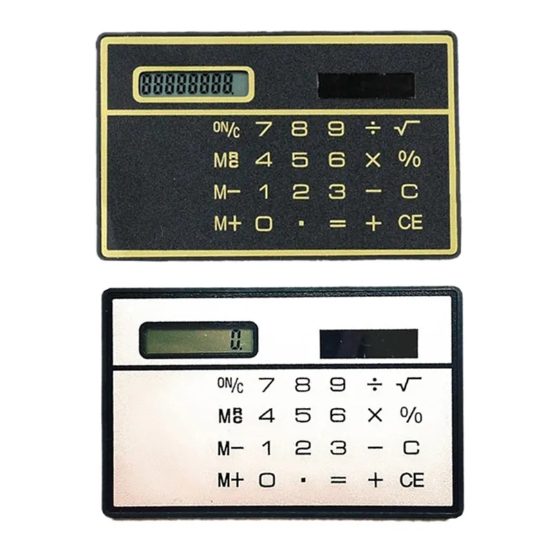 Mini Solar Powered Calculator 8 Digit Basic Standard Calculator, 8.5x5 ...