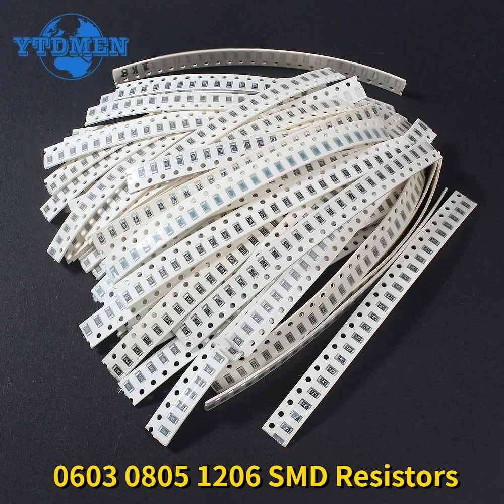 1500pcs 0603 0805 1206 SMD Resistor Kit 0ohm-10M Ohm 1% 60valuesX 25pcs ...