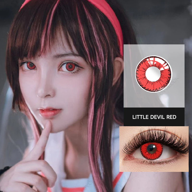 Red Mesh Contacts