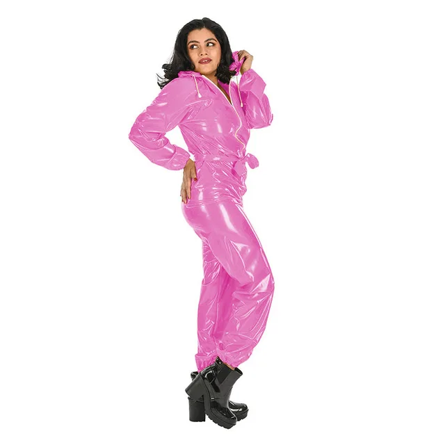 Transparent PVC Overalls Catsuits Women Waterproof Hooded Jumpsuits ...
