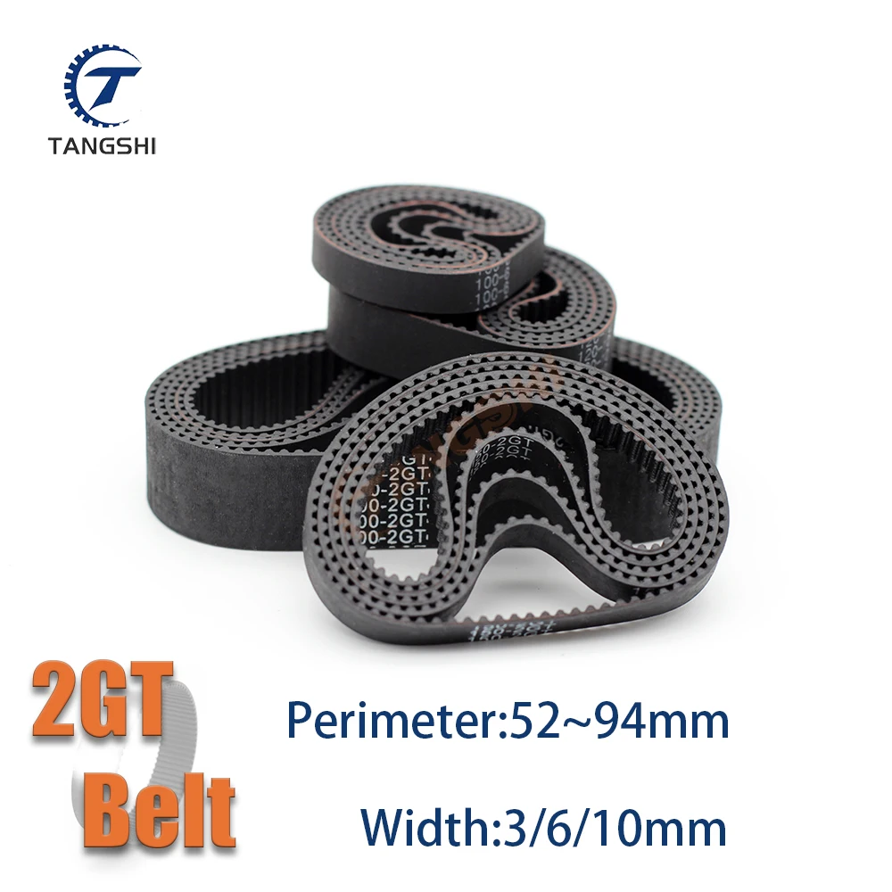 2GT 2MGT Rubber Closed Loop Timing Belt Width 6/10mm GT2 Synchronous ...