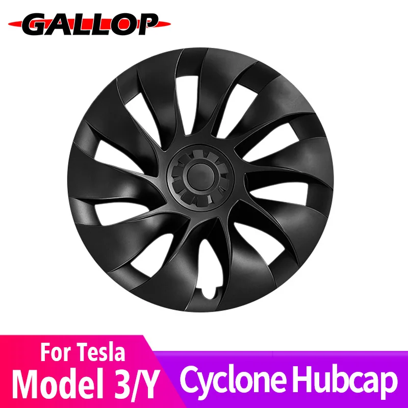 For Tesla Model 3 Model Y Car Cyclone Wheel Hubcap Kit Replacement ...