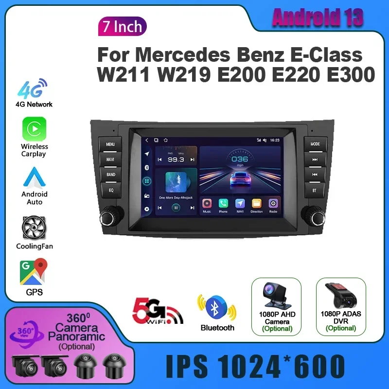 R-dio-automotivo-de-7-polegadas-para-mercedes-benz-e-class-w211-w219 ...