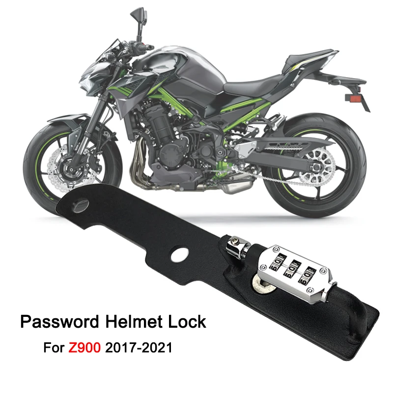 가와사키 Z 900 2017 2018 2019 2020 2021 오토바이용, 헬멧 잠금 암호 마운트 후크, 알루미늄 측면 도난 ...