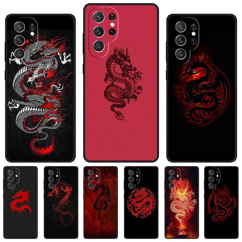 Red Dragon phone case For Samsung Galaxy S24 S25 S23 S22 Ultra Note 10 ...