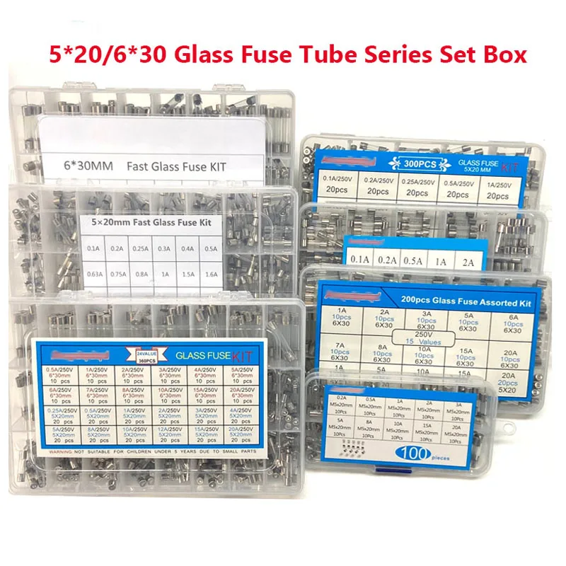 5-20-6-30-Fast-Blow-Glass-Fuse-Assorted-Sets-Tube-Fuses-5X20-6X30-Glass ...