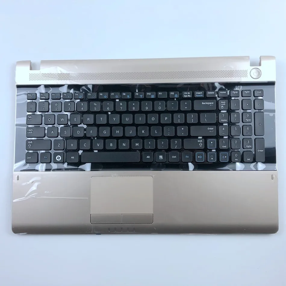 US Gold Palmrest Laptop Keyboard for Samsung RV509 RV511 NP RV511 RV513 ...