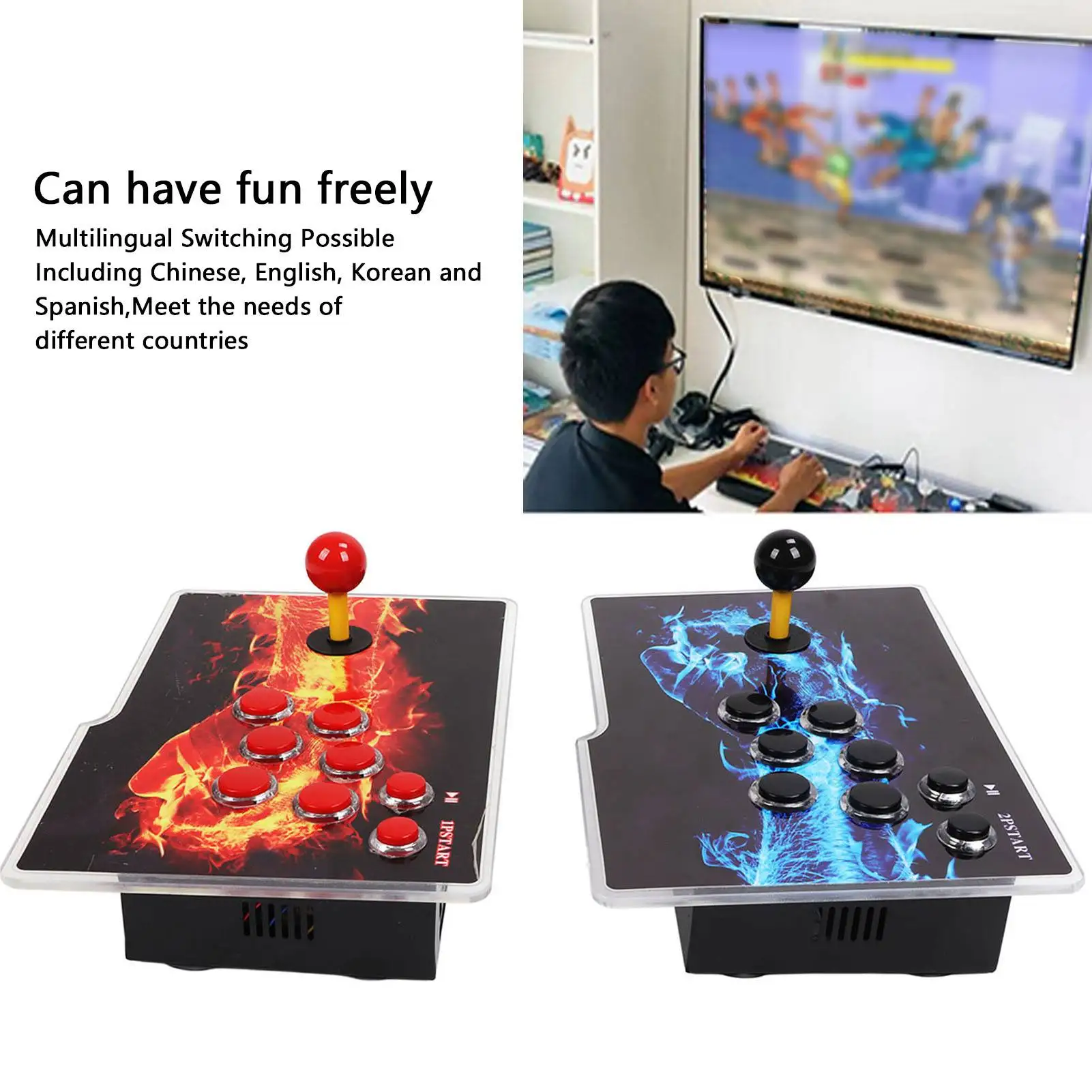 3D-Arcade-Retro-Video-Game-Console-Dual-Joystick-game-console-Battle ...