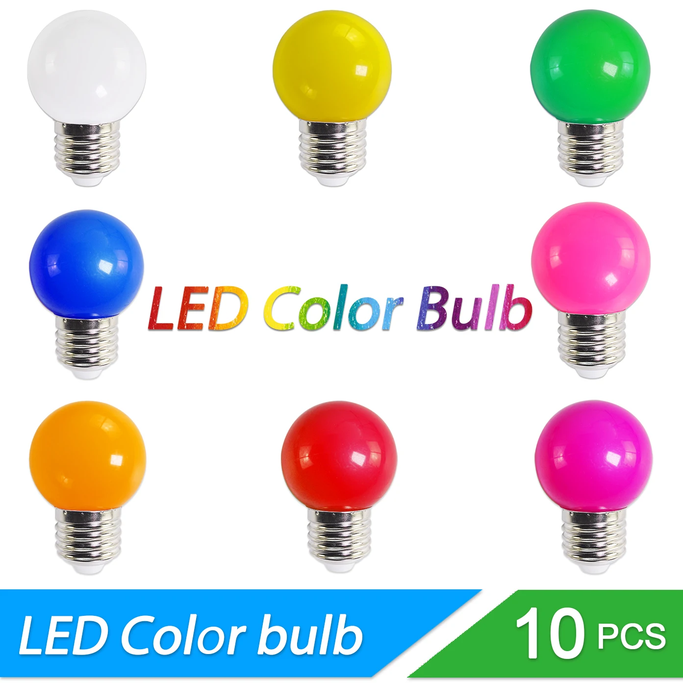 10Pcs-Led-Bulb-Lamp-Bomlillas-E27-Colorful-Led-Light-Lampada-Ampoule-3W ...