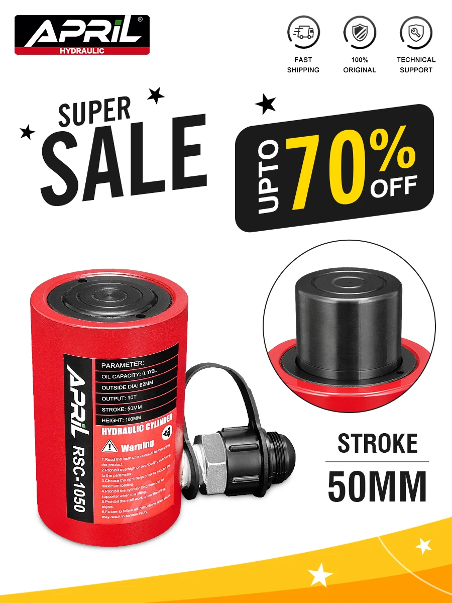 Short-Type-Hydraulic-Cylinder-RSC-1050-Hydraulic-Jack-with-Output-of ...