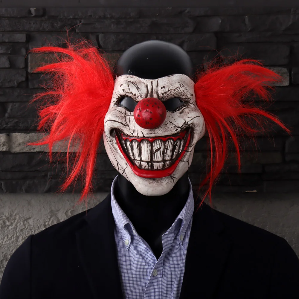 Twisted-Metal-Sweet-Tooth-Joker-Mask-Cosplay-Bloody-Half-Face-Clown ...