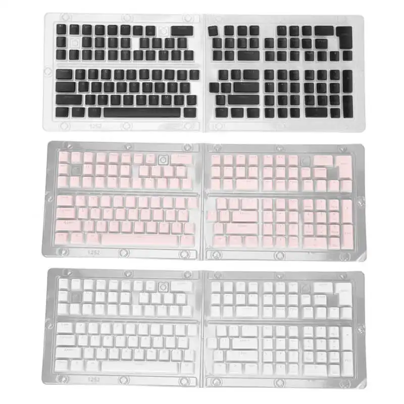 Keyboard Keycaps 129 Keys Pudding Transparent Oem Height Pbt Two Color ...