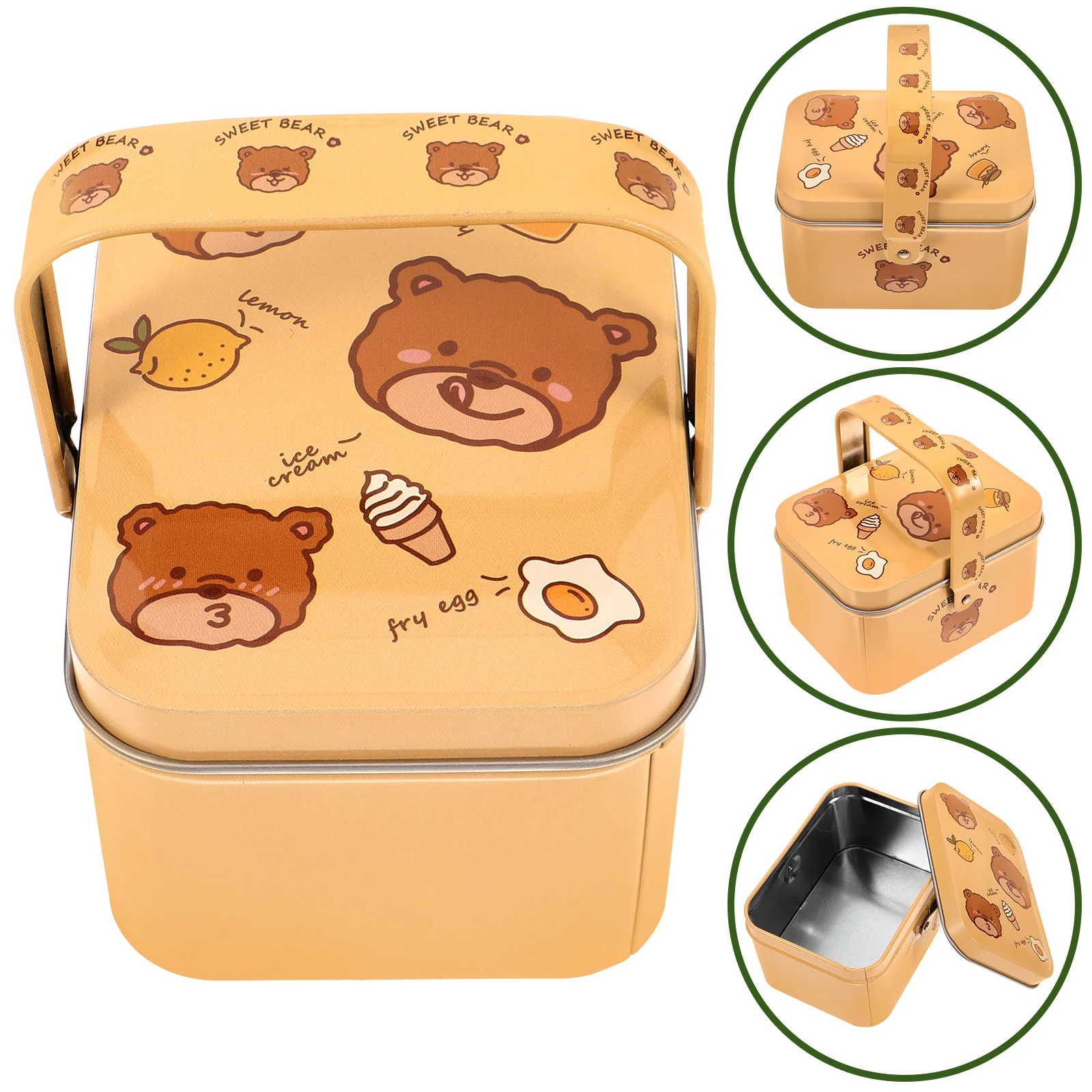 Food-Container-Candy-Holder-Lid-Iron-Jar-Cute-Snack-Canister-Jars ...