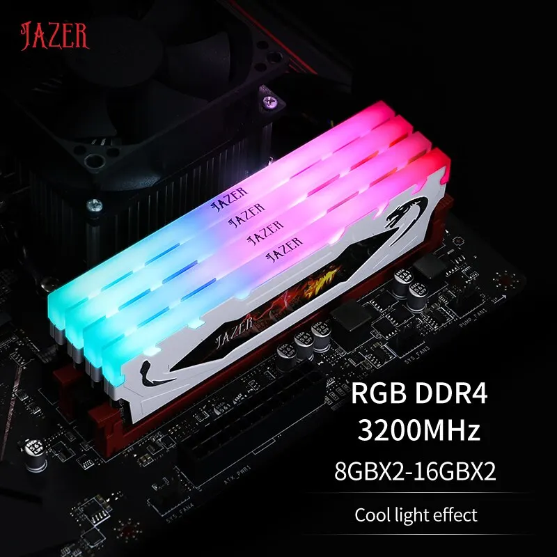 JAZER-RGB-Memoria-Ram-DDR4-16GB-8GBx2-32G-16GBx2-3200MHz-Dual-Channel ...