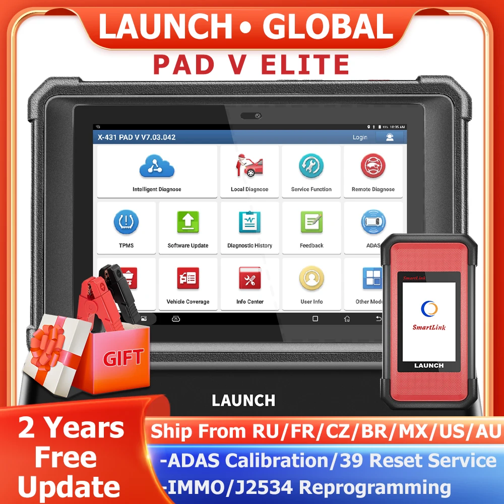 LAUNCH-X431-PAD-V-Elite-PAD-5-Smartlink-C-V2-0-OBD2-Scanner-Car ...