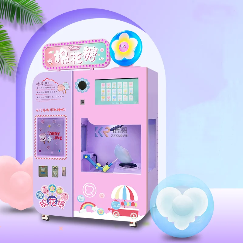 Fully-Automatic-Sugar-Cotton-Candy-Rainbow-Marshmallow-Vending-Machine ...