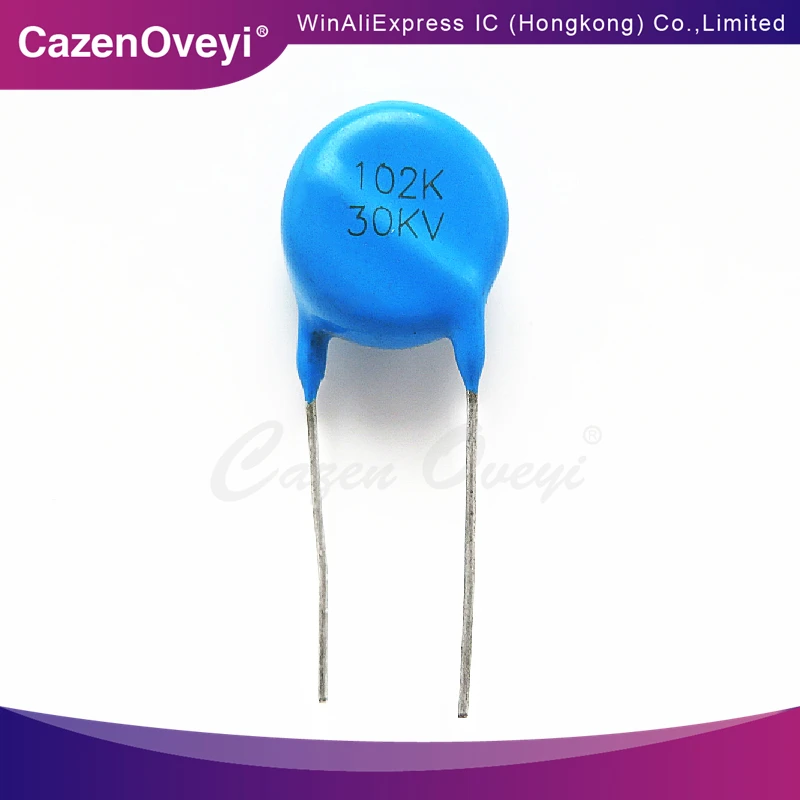 5piece 102K 30KV high voltage capacitor 0.001UF 1NF straight plug ...
