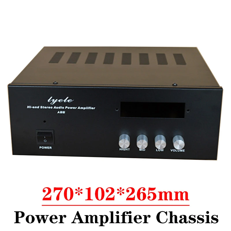 270*102*265mm Power Amplifier Chassis Enclosure Treble Midrange Bass Adjustment MP3 for HIFI ...