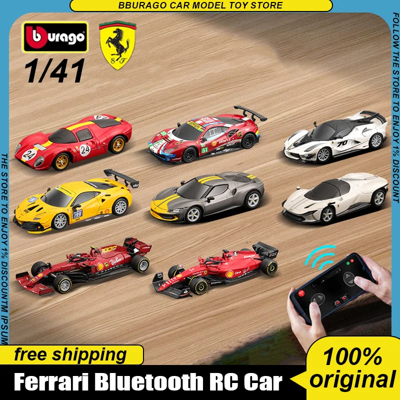 Bburago-coche-teledirigido-Ferrari-con-Bluetooth-veh-culo-de-lujo-de-aleaci-n-en-miniatura ...