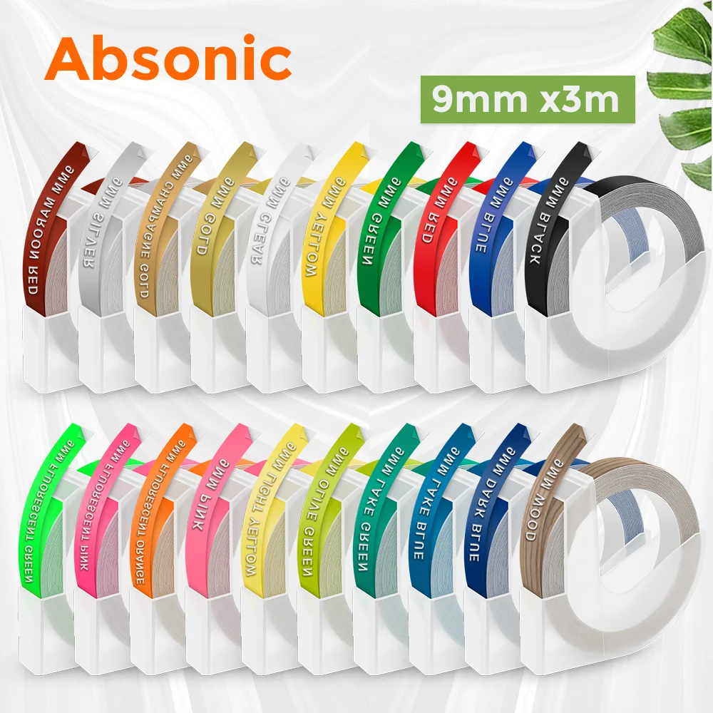 Mixed Color 9mm Plastic Label for Dymo 3D Embossing Tapes Compatible ...