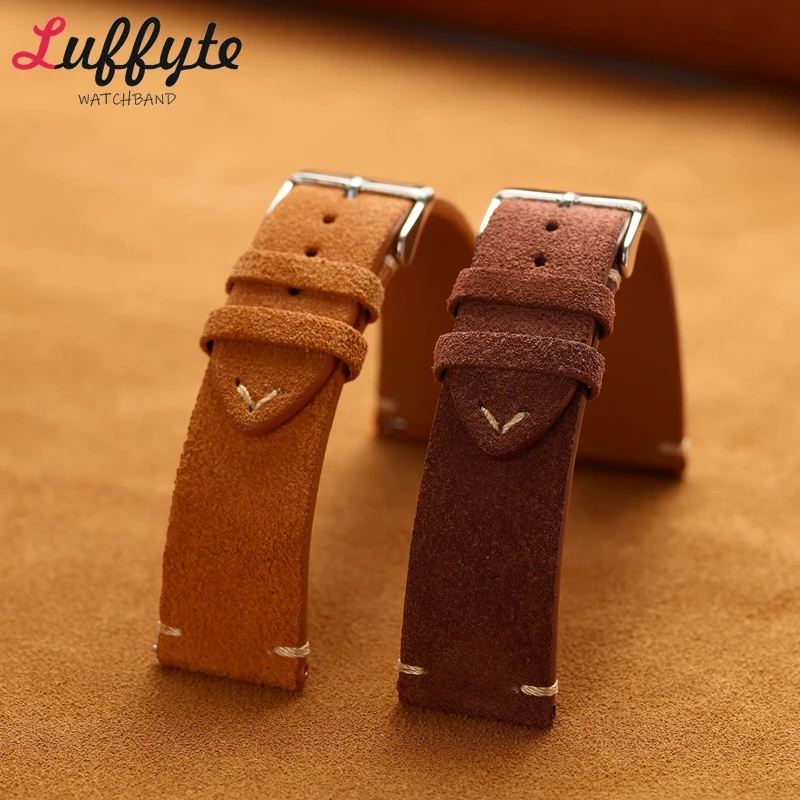 Handmade Stitching Wrist Straps 18/20/22mm Watch Band Replacement ...