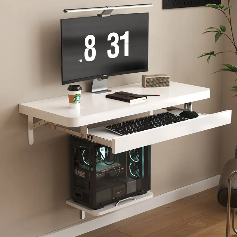 Compact Small Family Wall Hanging Computer Desk Simple Modern Space ...