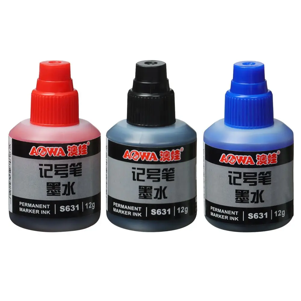 12ml-Paint-Black-Blue-Red-Pen-Oil-Ink-Refill-for-Colored-Marker-Pens ...